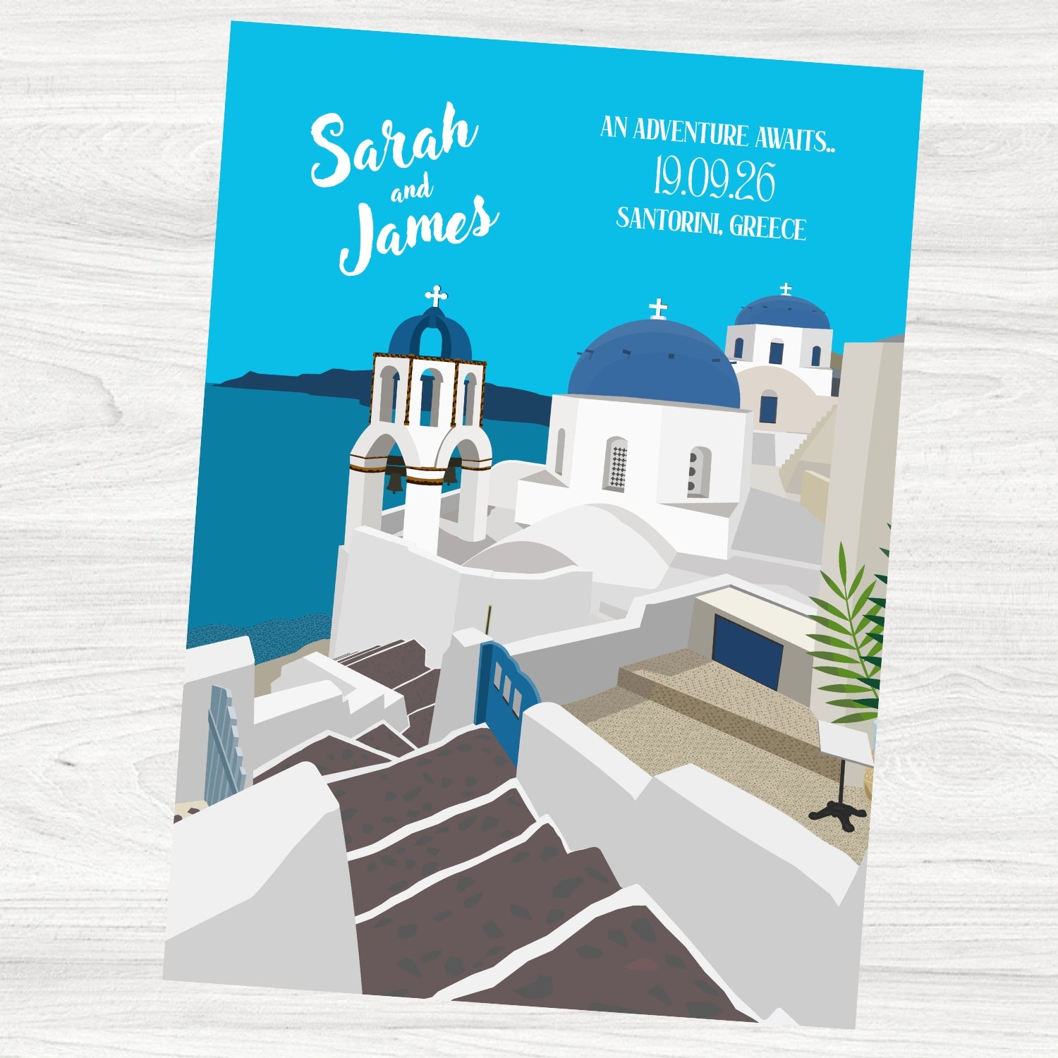 Greek Destination Wedding Invitation | Wedding Invites