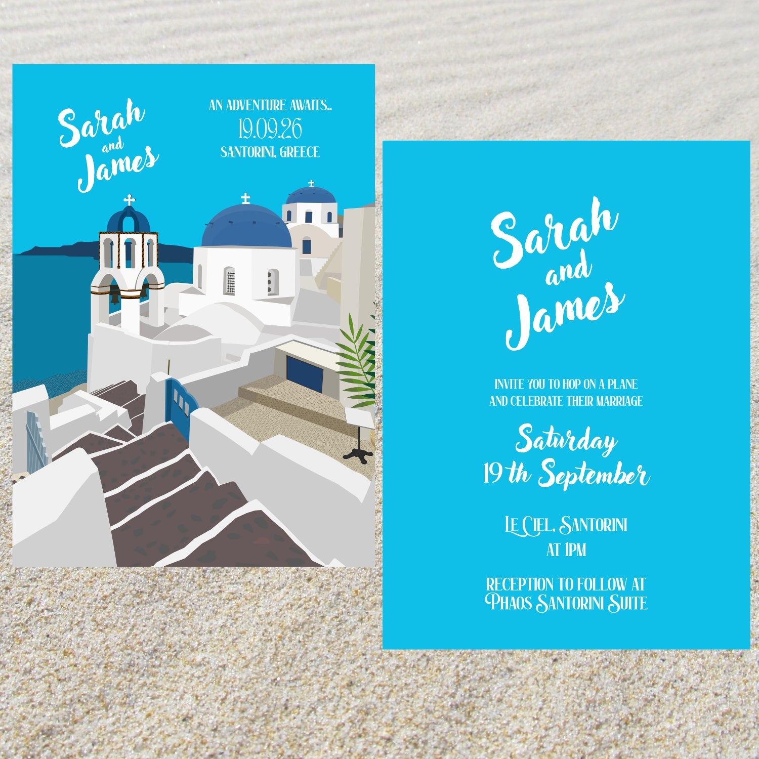 Greek Destination Wedding Invitation | Wedding Invites